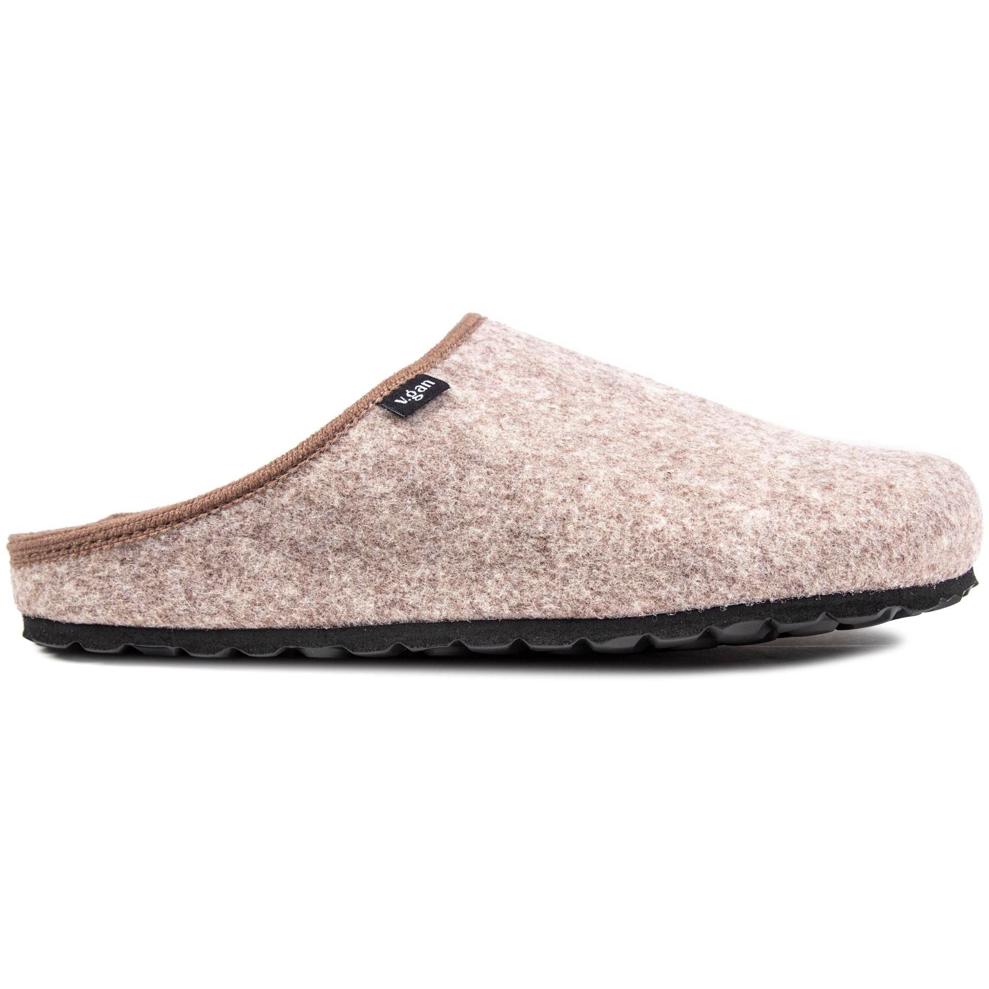 Mens Vegan Apple Mule Slippers in Natural | V.GAN