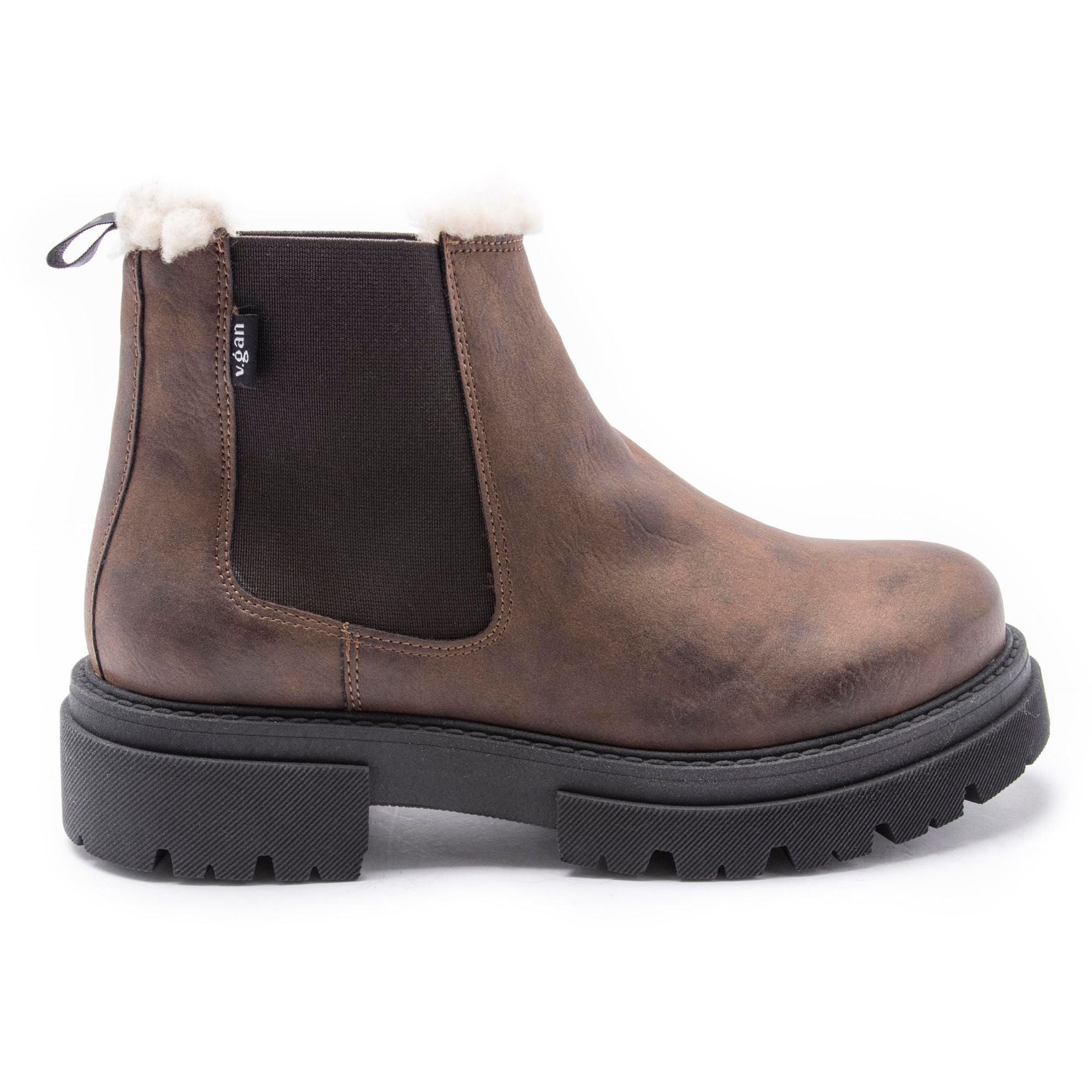 Womens Vegan Beets Chelsea Boots in Tan | V.GAN