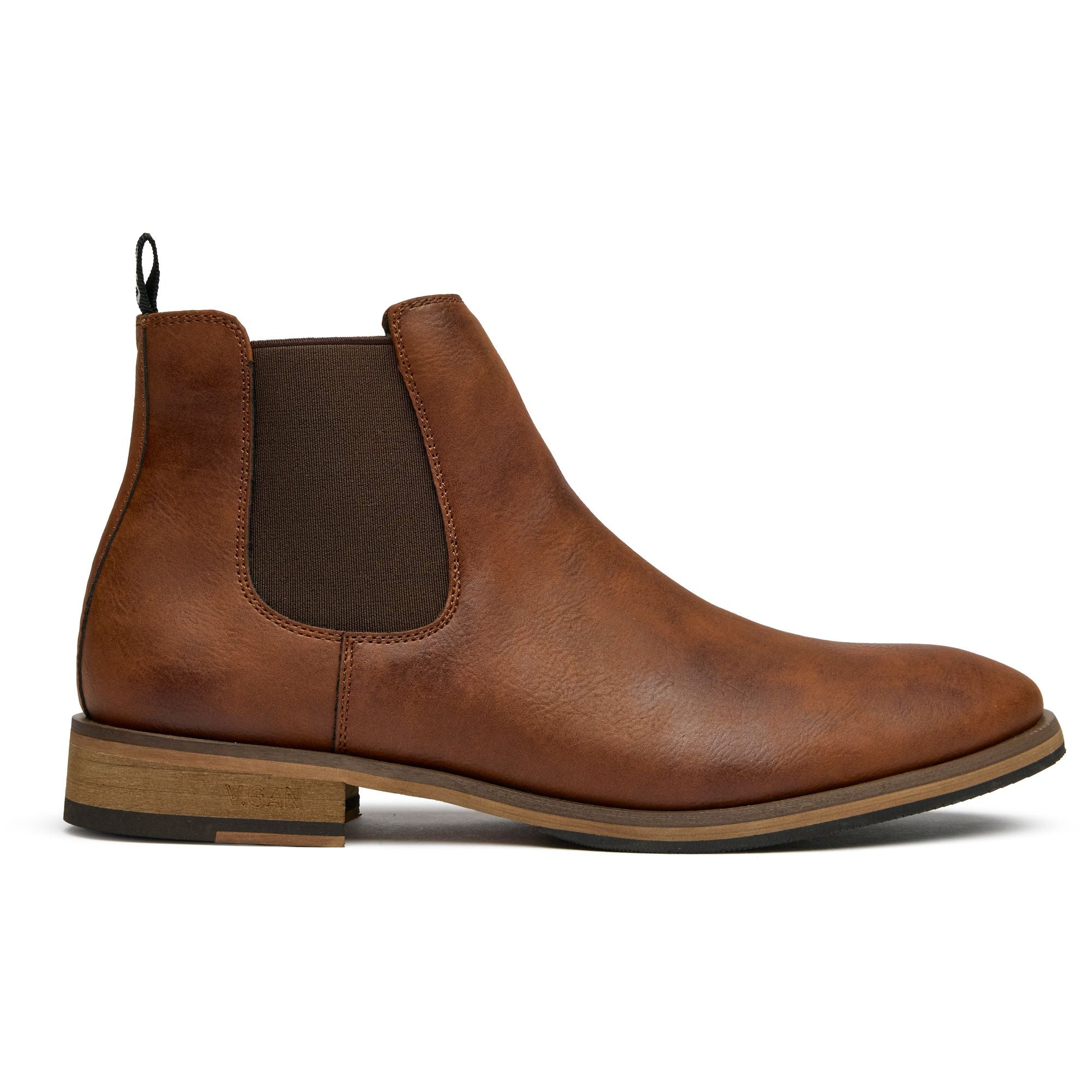 Mens Vegan Chilli Chelsea Boots in Tan | V.GAN