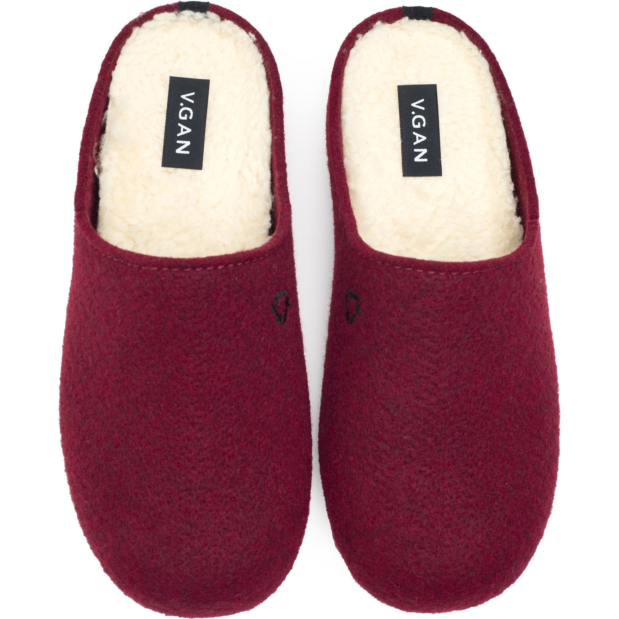 Boys ^ Girls Vegan Date Mule Slippers in Maroon | V.GAN