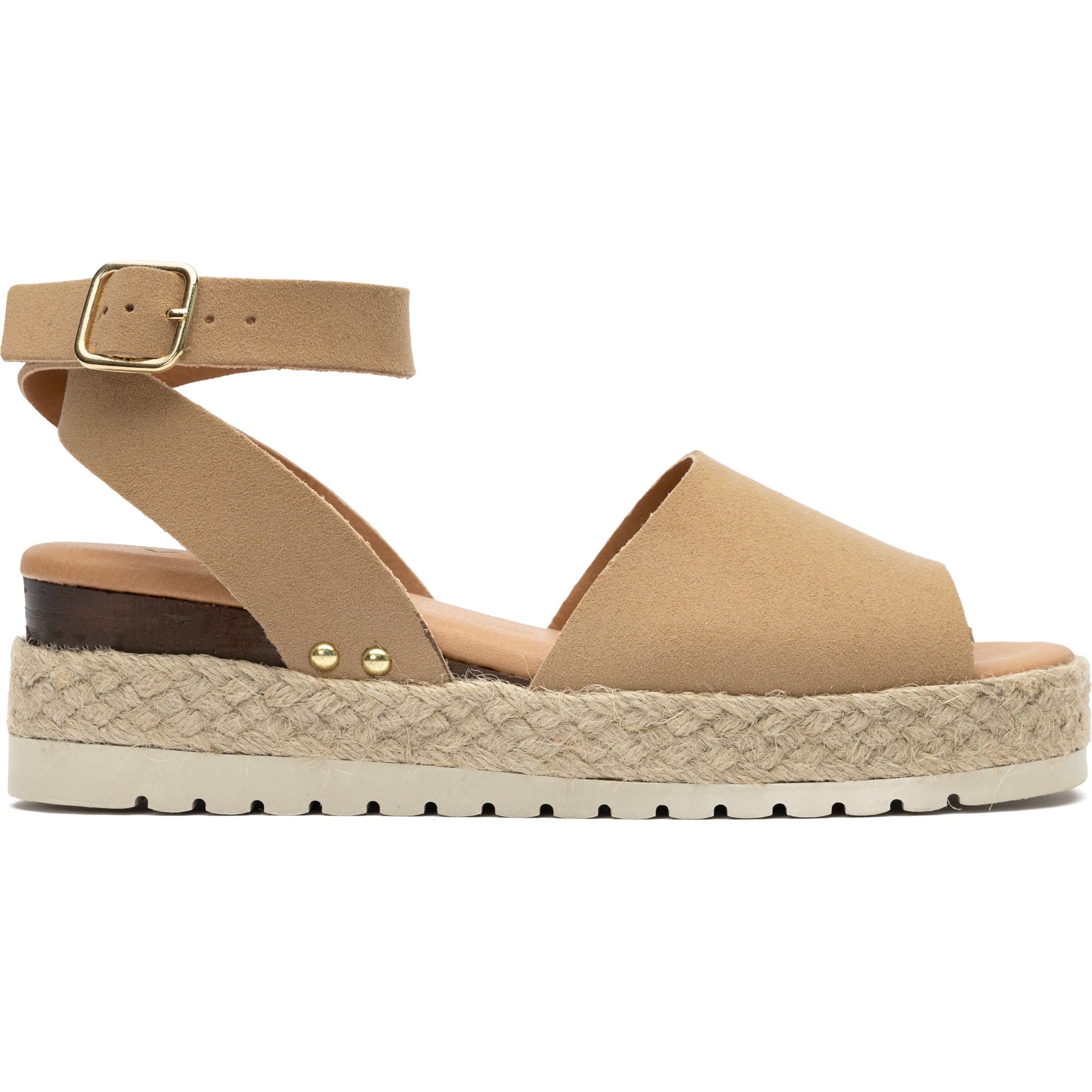 Womens Vegan Dragon Espadrille Sandals in Taupe | V.GAN