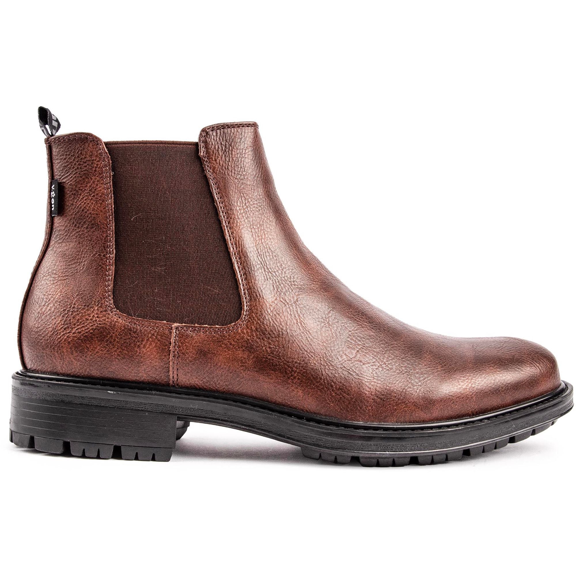Mens Vegan Gem Chelsea Boots in Tan | V.GAN