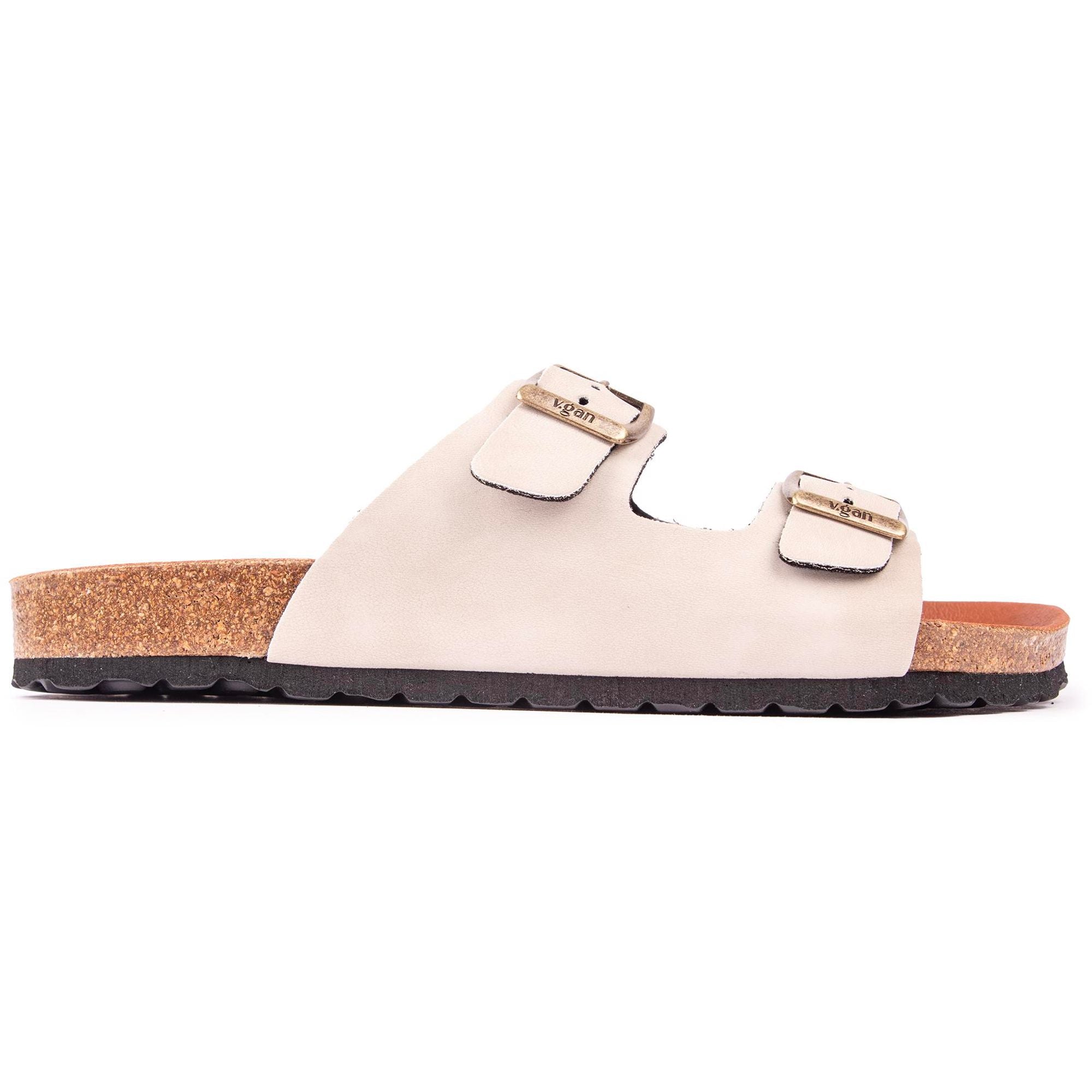 Mens Vegan Mango Footbed Sandals in Natural | V.GAN