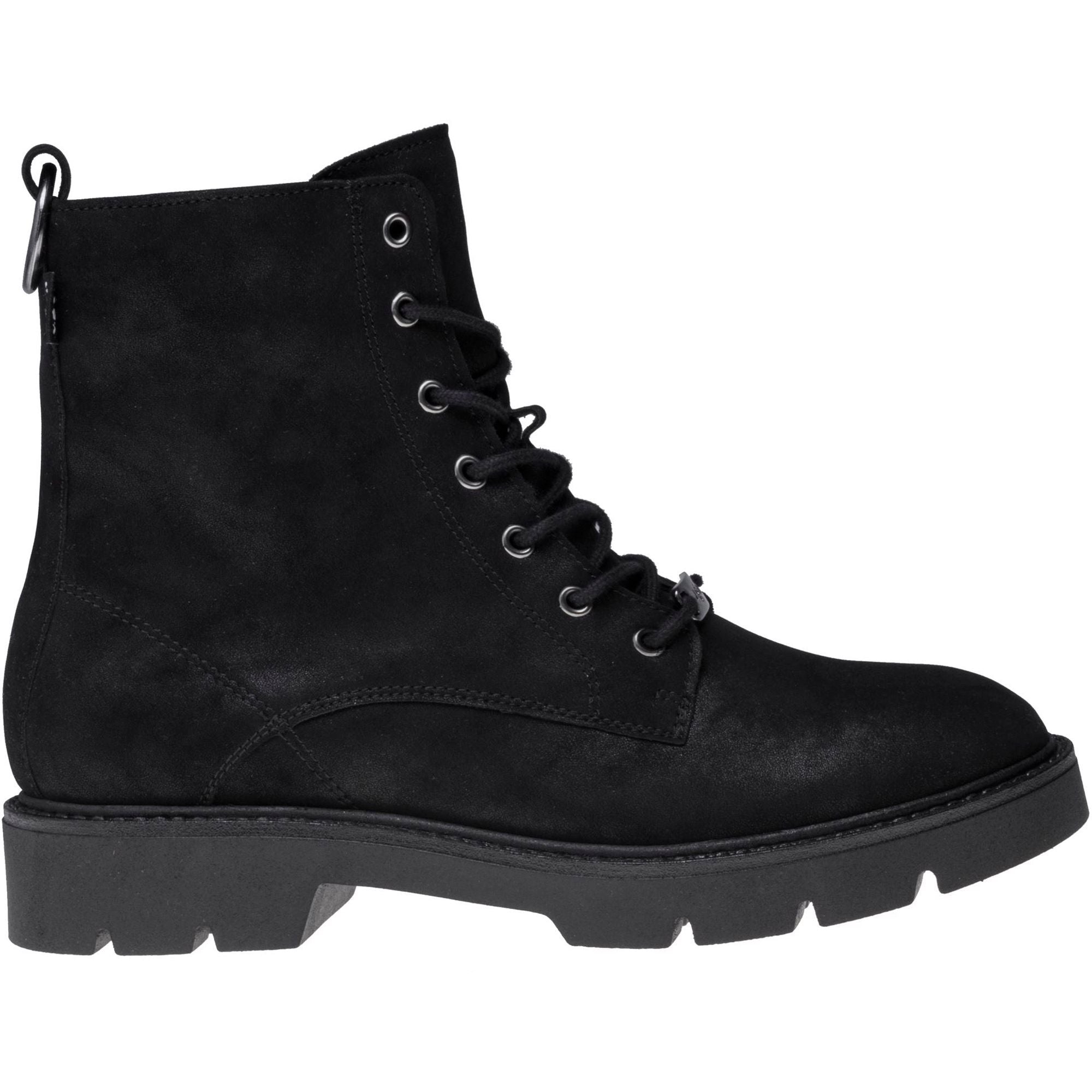 Womens Vegan Oats Ankle Boots in Black | V.GAN