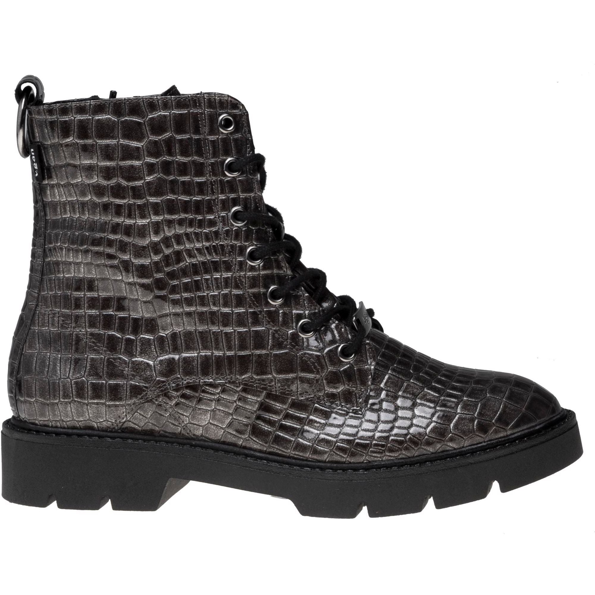 Womens Vegan Oats Ankle Boots in Metallic | V.GAN