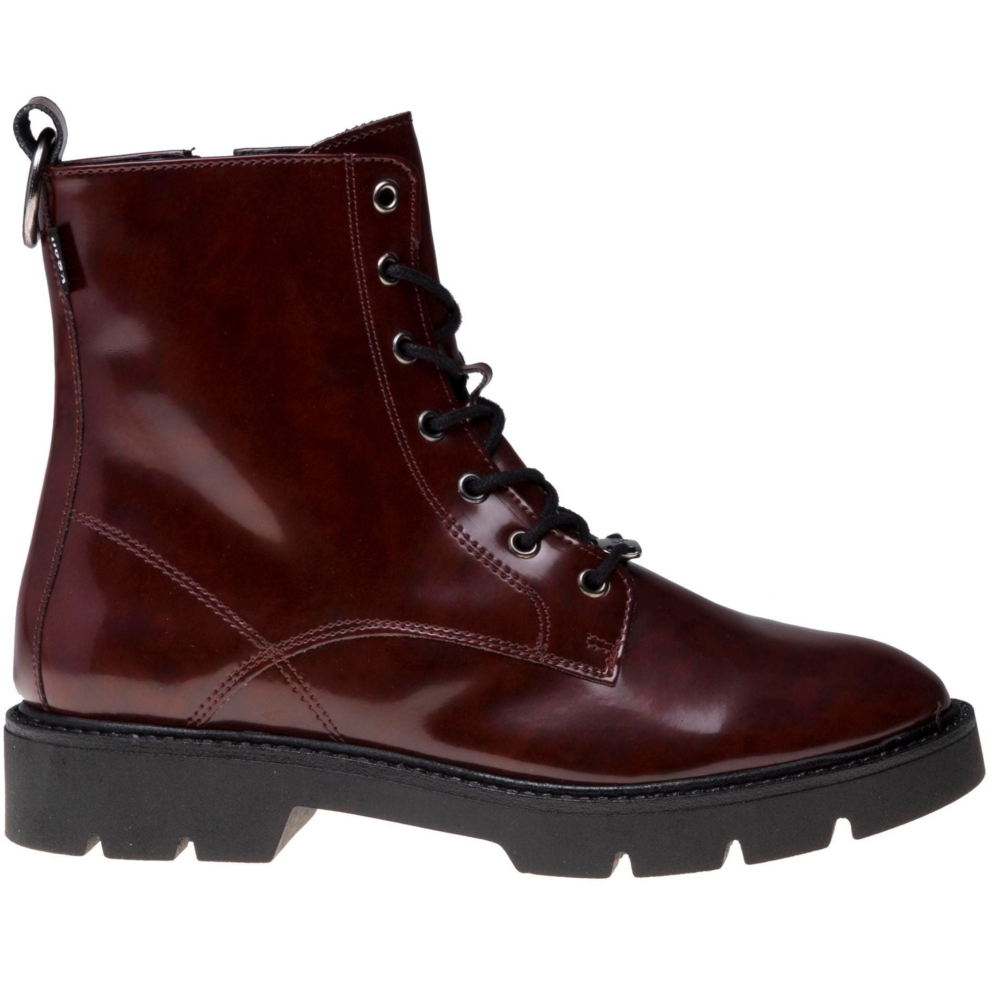 Womens Vegan Oats Ankle Boots in Red | V.GAN