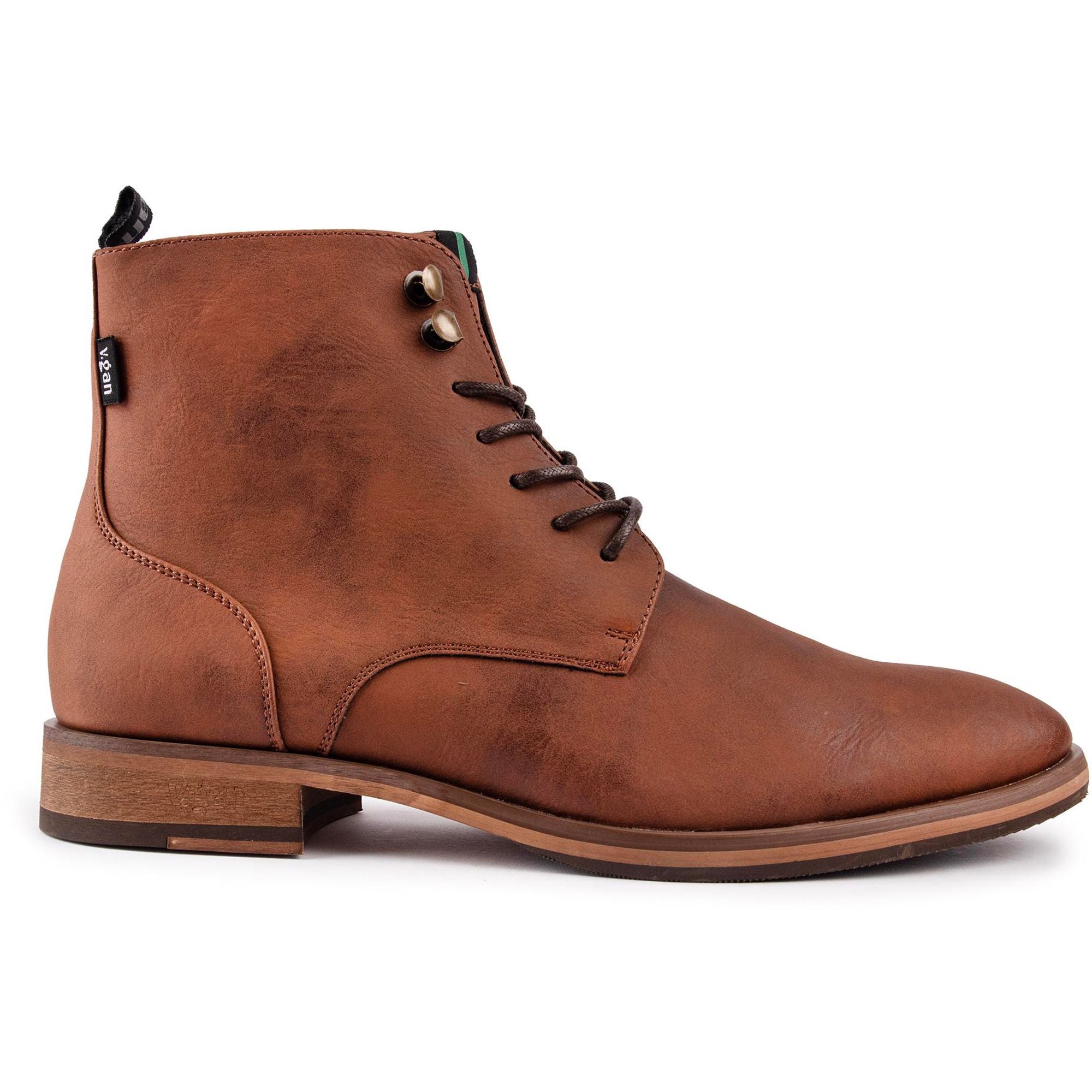 Mens Vegan Rye Ankle Boots in Tan | V.GAN