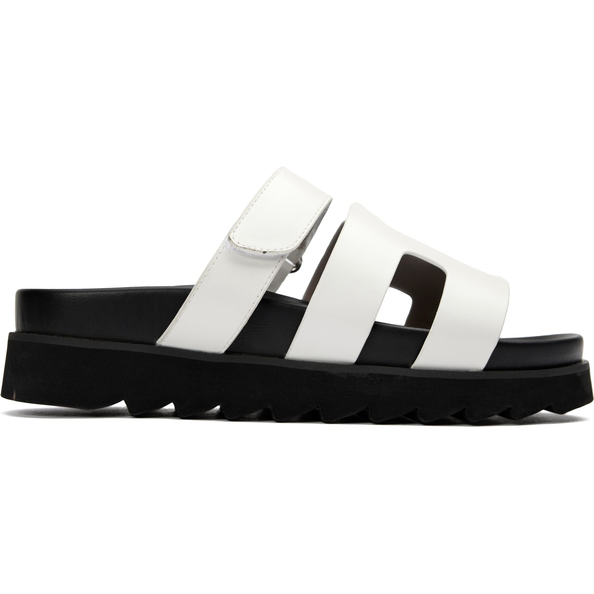 Womens Vegan Shea Slide Sandals in White | V.GAN