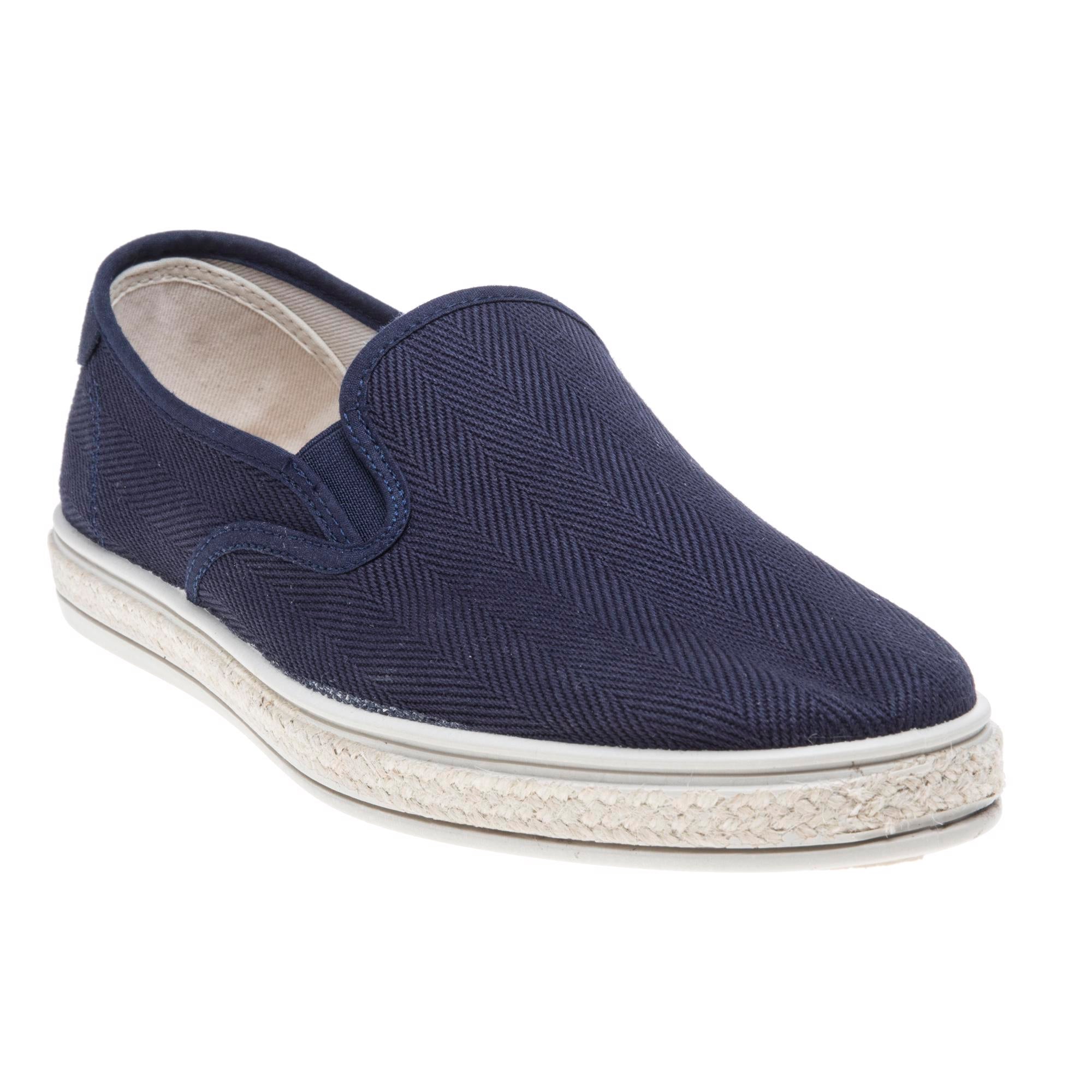 Mens Vegan Spelt Espadrille Shoes in Blue | V.GAN