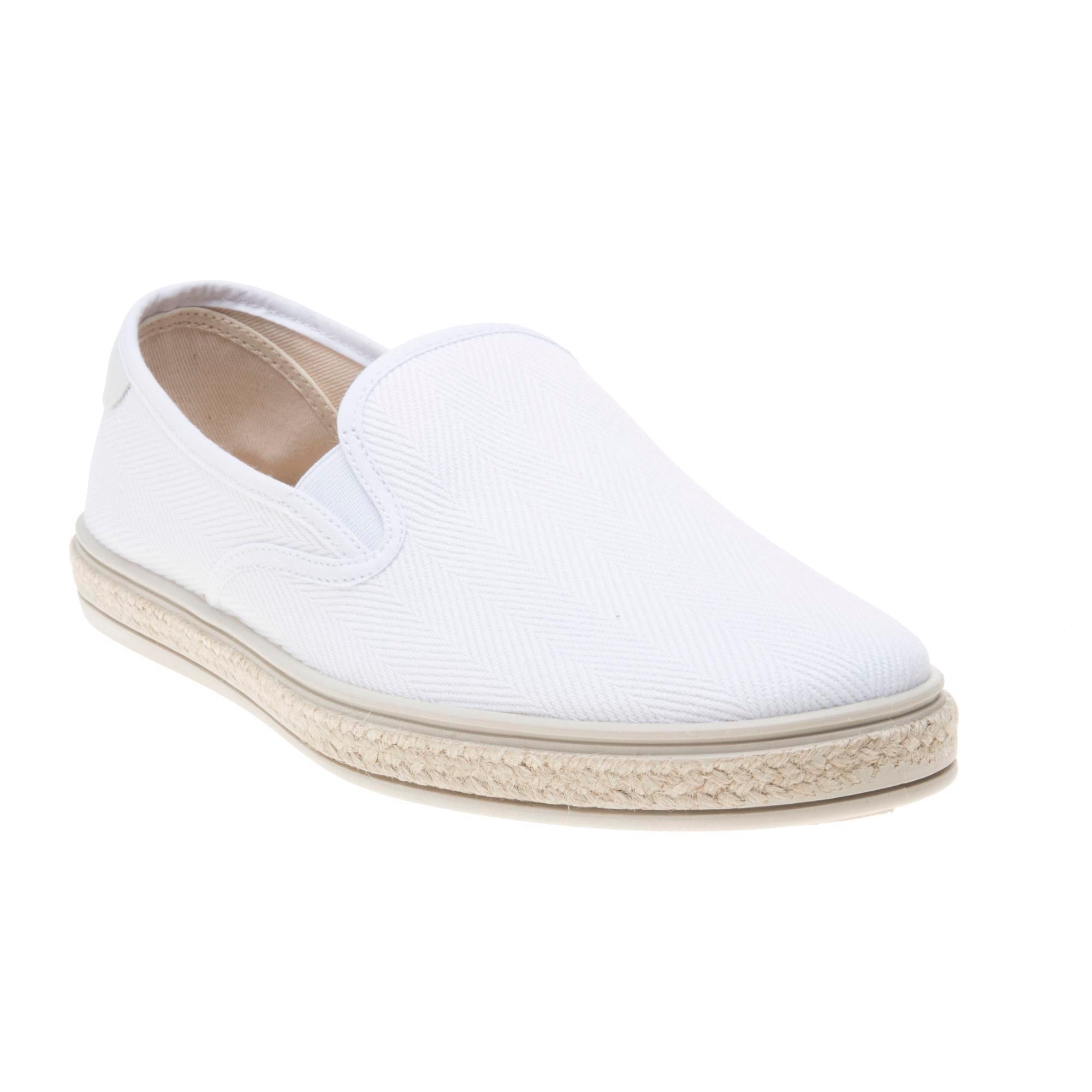 Mens Vegan Spelt Espadrille Shoes in White | V.GAN